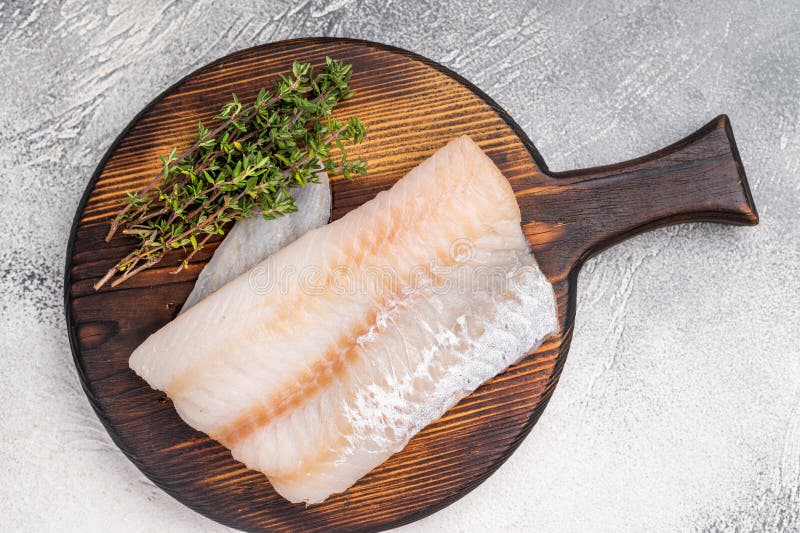 Tender Pacific Cod Loin, Raw Fish Fillet Featuring a Light Hue and ...