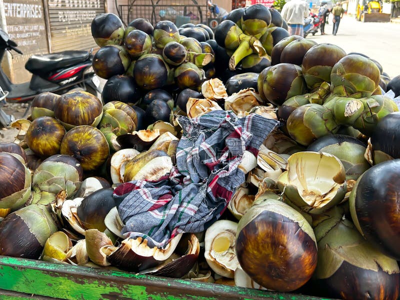 Tender Palmyra Fruit in a Local Indian Market Stock Image - Image of ...