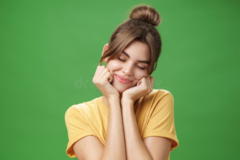 Tender Sensual Dreamy Cute Redhead Feminine Girl Dreaming About Tasty