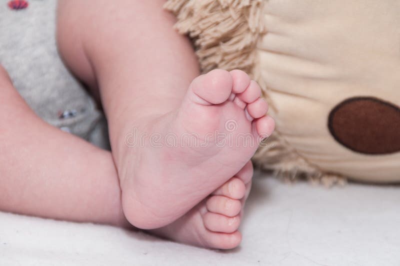 Tender and Small Feet Newborn Baby Stock Photo - Image of life ...