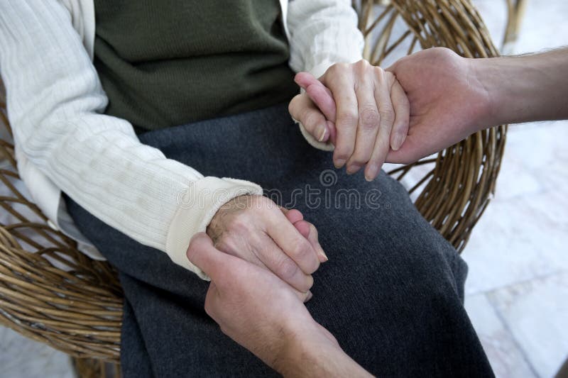 Tender touch stock photo. Image of humanhands, grandparent - 28091486