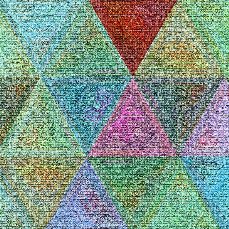 Multicolor Tender Triangle Background with Knitted Effect or Effect of ...