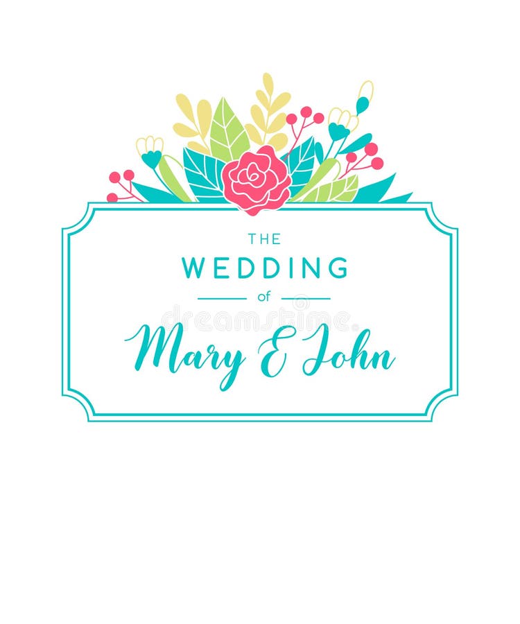 Tender Wedding Invitation Background. Vector Greeting Card Design ...