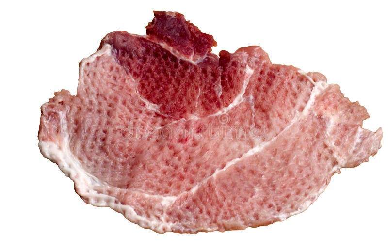 Beef Leg Slice Isolated on White Background. Veal Leg Slice Stock Image ...