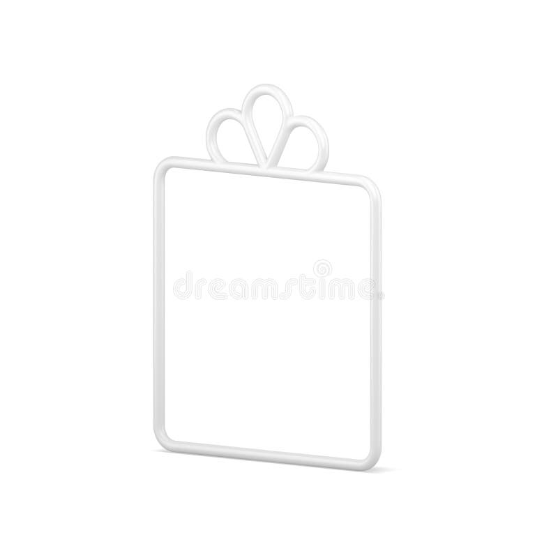 Tenderness White Isometric Rectangle Gift Box with Festive Bow Cute ...