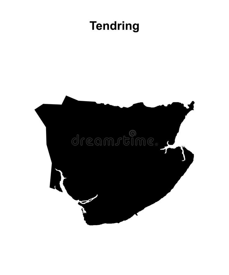 Tendring outline map stock illustration. Illustration of kingdom ...
