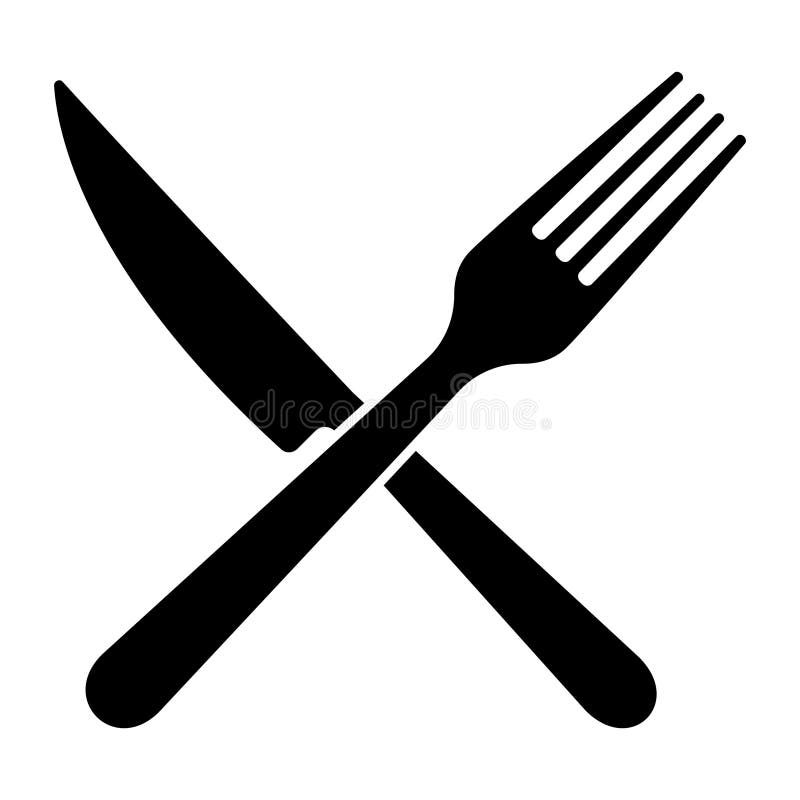 Tenedor Y Cuchillo Vector Icono Ilustración del Vector - Ilustración de ...