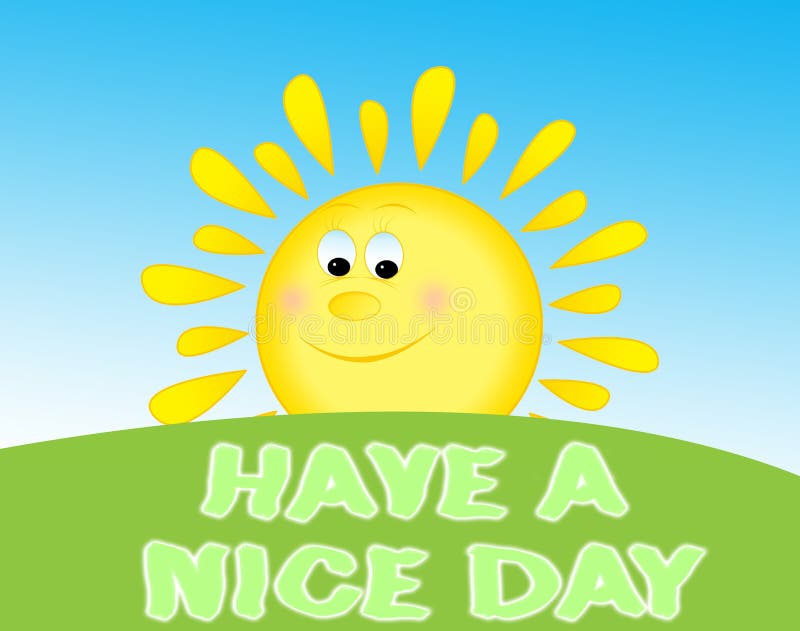 Tenga un día agradable stock de ilustración. Ilustración de historieta ...