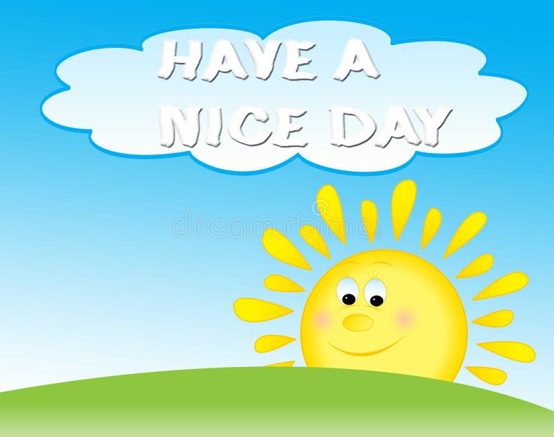 ¡Tenga Un Día Agradable! Entinte El Fondo Y La Tarjeta Manuscritos De ...