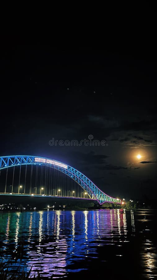 Tenggarong river editorial photo. Image of bridge, tenggarong - 239902856