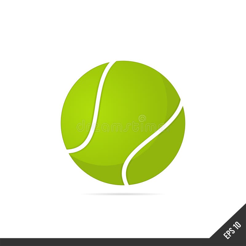 Tenis Ball Vector Isolated with White Background Stock Vector ...