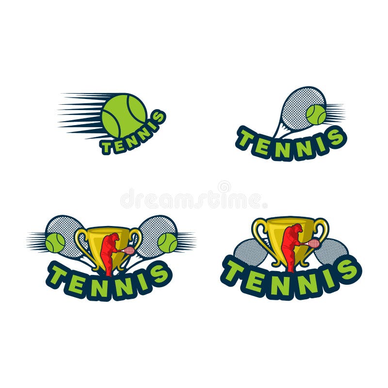 Tenis Logo Design stock de ilustración. Ilustración de objeto - 121456953