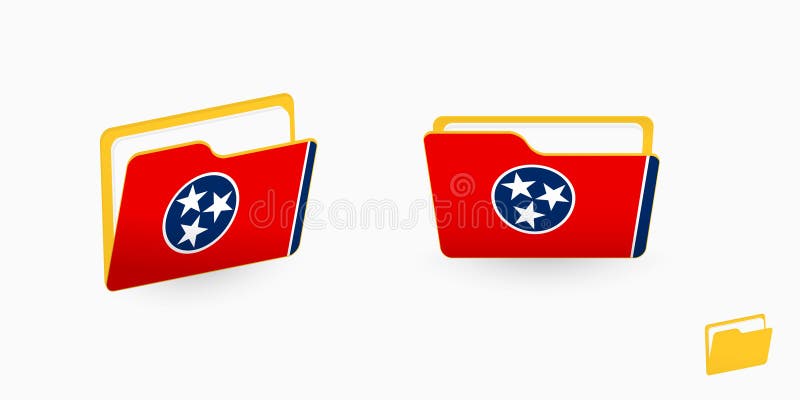 Tennessee Flag on Two Type of Folder Icon Stock Illustration ...