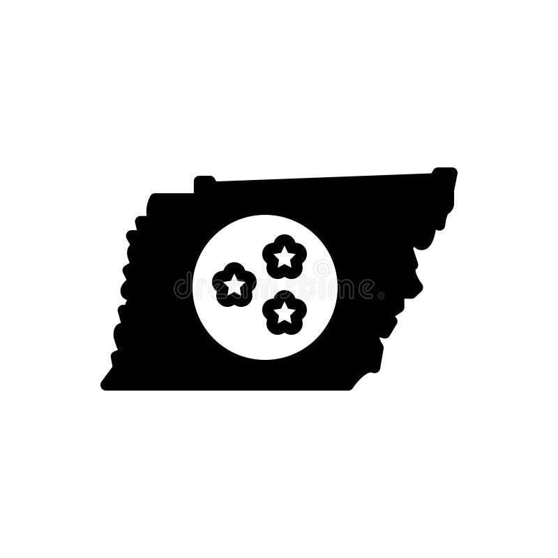 Black Solid Icon for Tennessee, Nashville and State Stock Vector ...