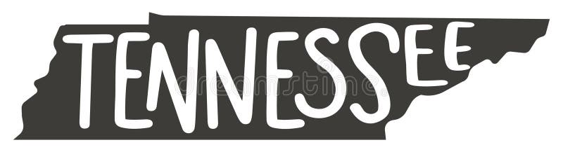 Tennessee Map with Text Script. Stock Vector - Illustration of label ...