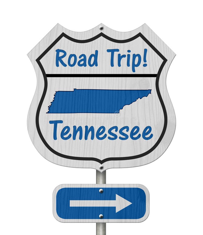 State of Tennessee Road Sign in the Shape of the State Map with the ...