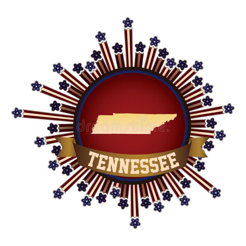 Map of Tennessee State. Vector Illustration Decorative Design Stock ...