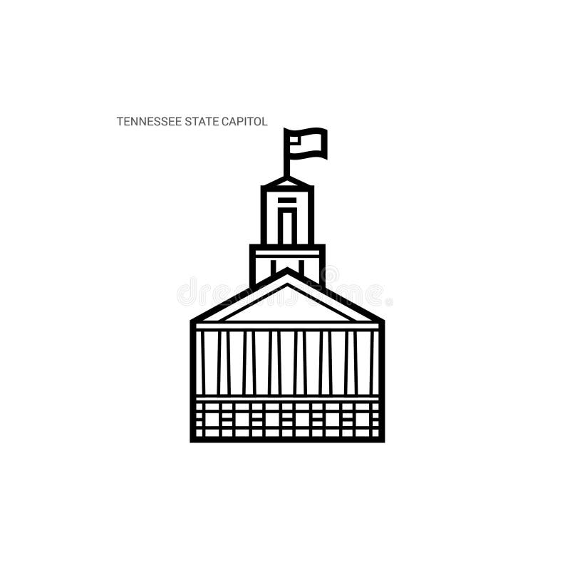 Tennessee State Capitol. Vector Illustration Decorative Design Stock ...