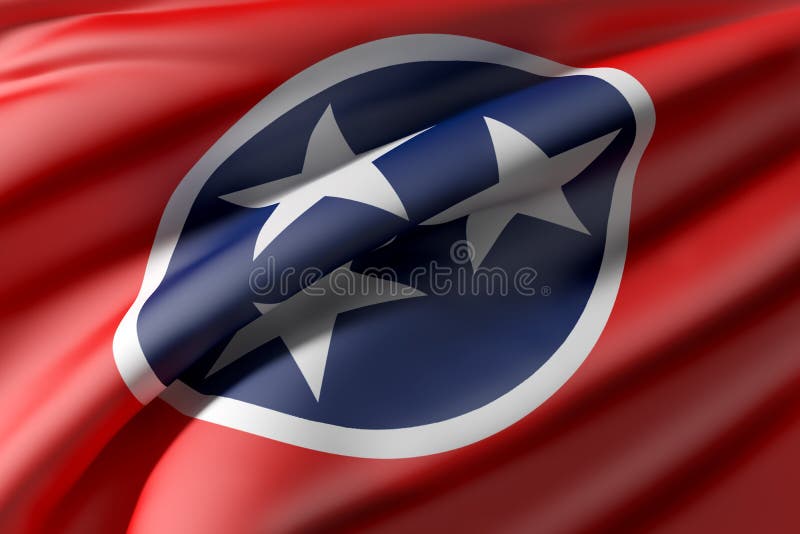 Old Tennessee State flag stock illustration. Illustration of vintage ...