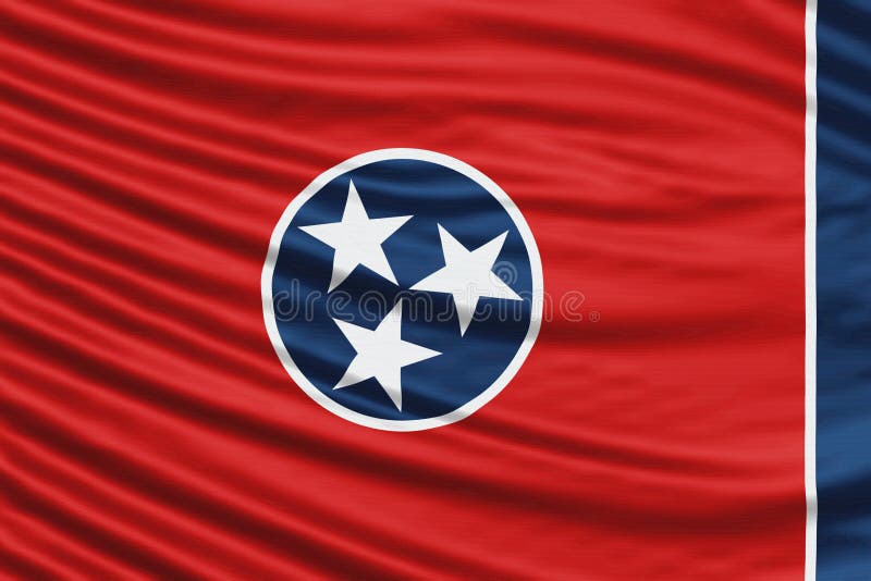 Tennessee State Flag Wave Close Up, Tennessee Flag Stock Photo - Image ...