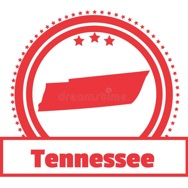 Tennessee State Map Label. Vector Illustration Decorative Design Stock ...