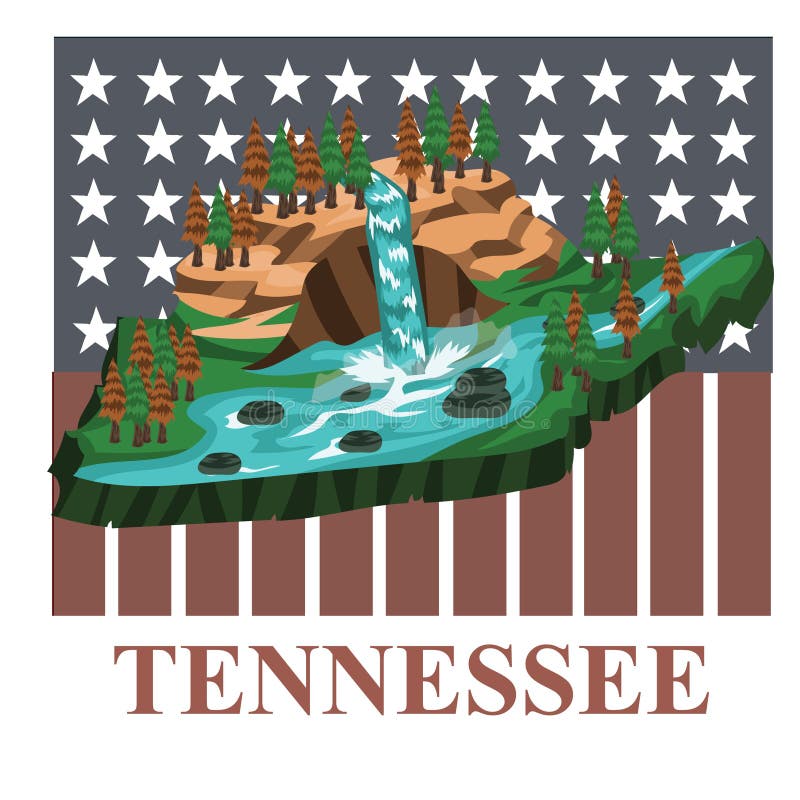 Tennessee State Map. Vector Illustration Decorative Design Stock Vector ...
