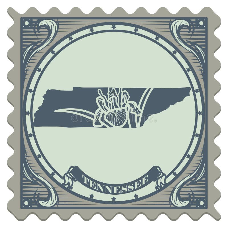 Tennessee State Postage Stamp. Vector Illustration Decorative Design ...