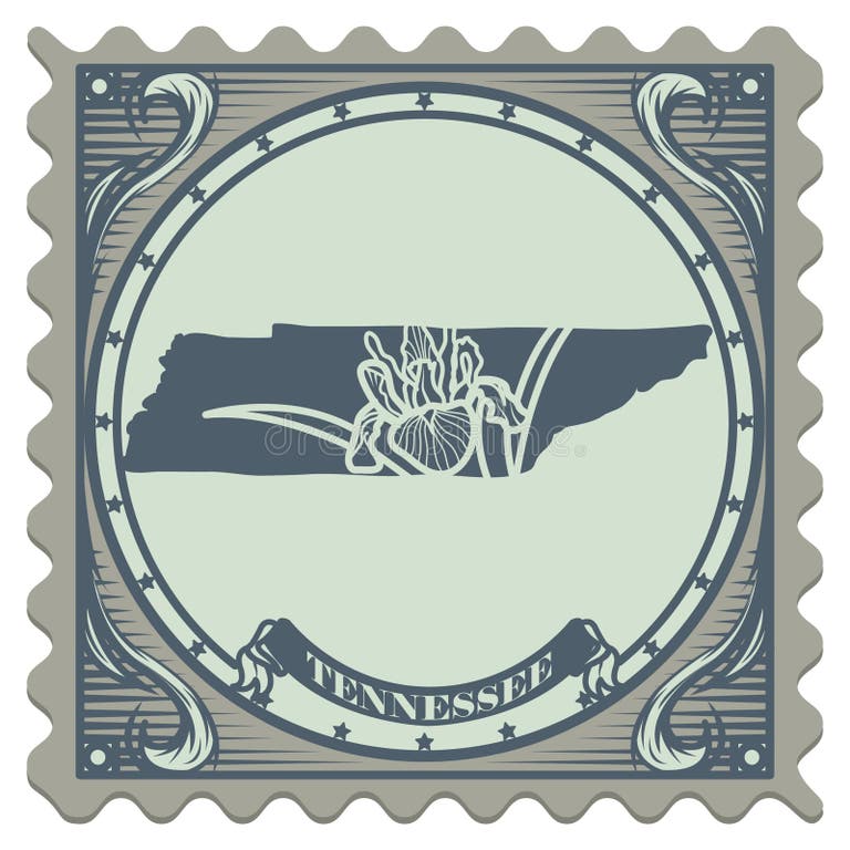 Tennessee State Postage Stamp. Vector Illustration Decorative Design ...