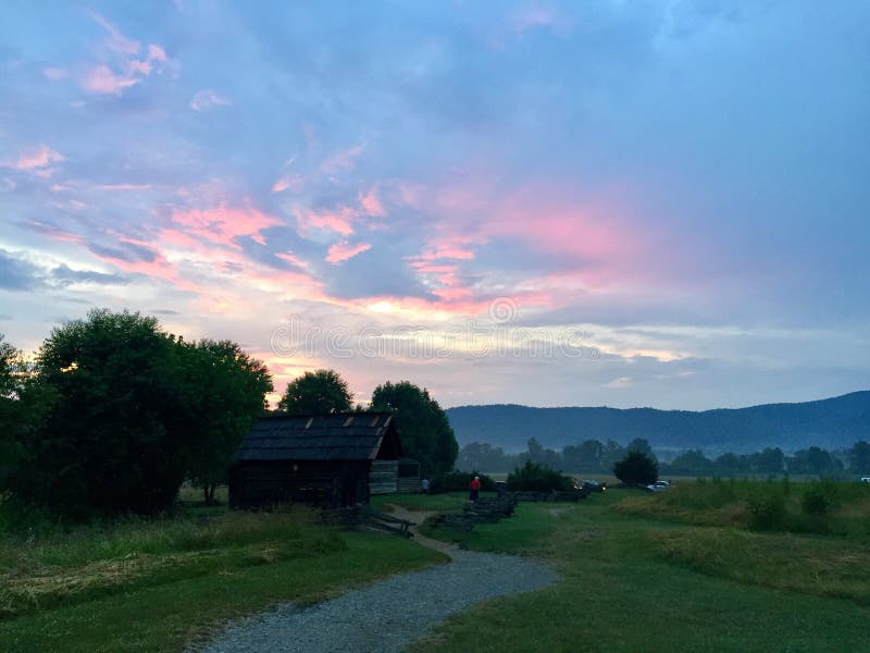 Tennessee Sunset stock photo. Image of tennessee, mountain - 91625184