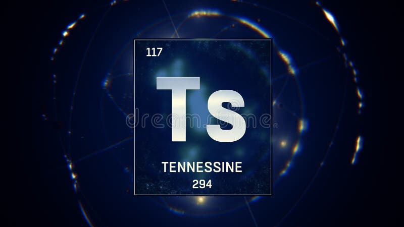 Tennessine As Element 117 of the Periodic Table 3D Illustration on ...