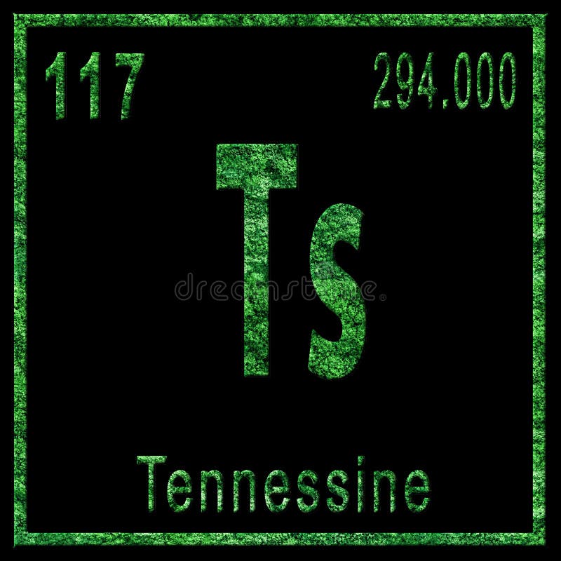 Tennessine Chemical Element, Green Edition Stock Illustration ...
