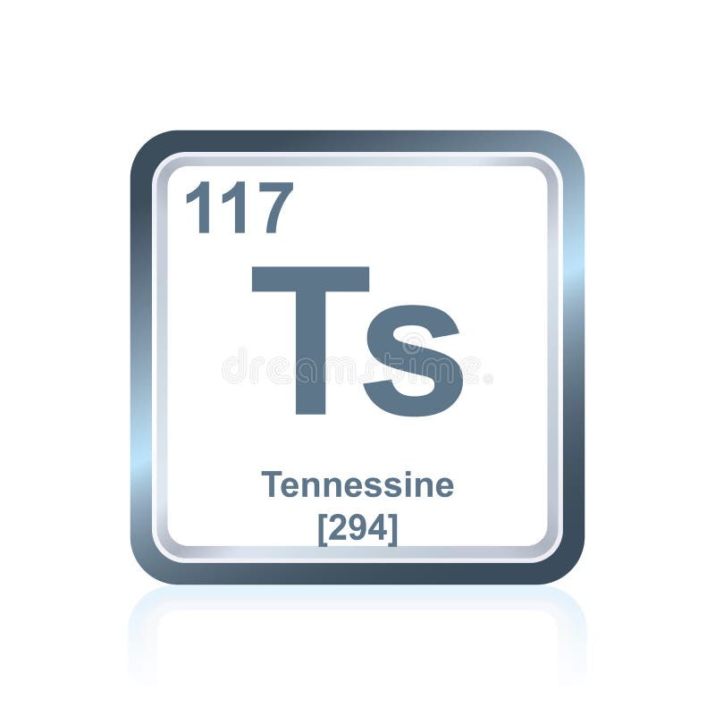 Tennessine Do Elemento Químico Da Tabela Periódica Ilustração Stock ...