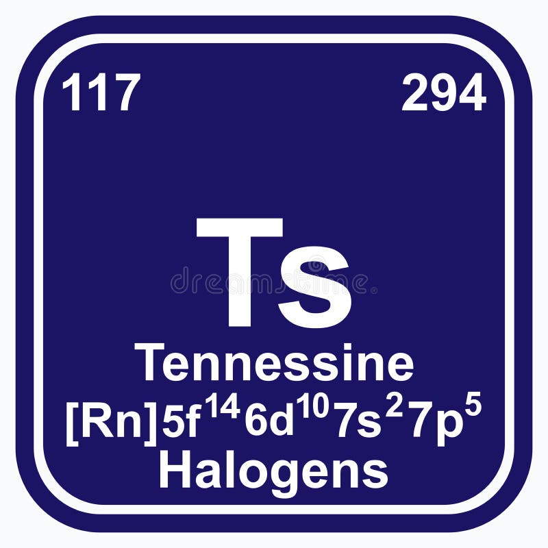 Tennessine. Halogens. Chemical Element of Mendeleev S Periodic Table ...