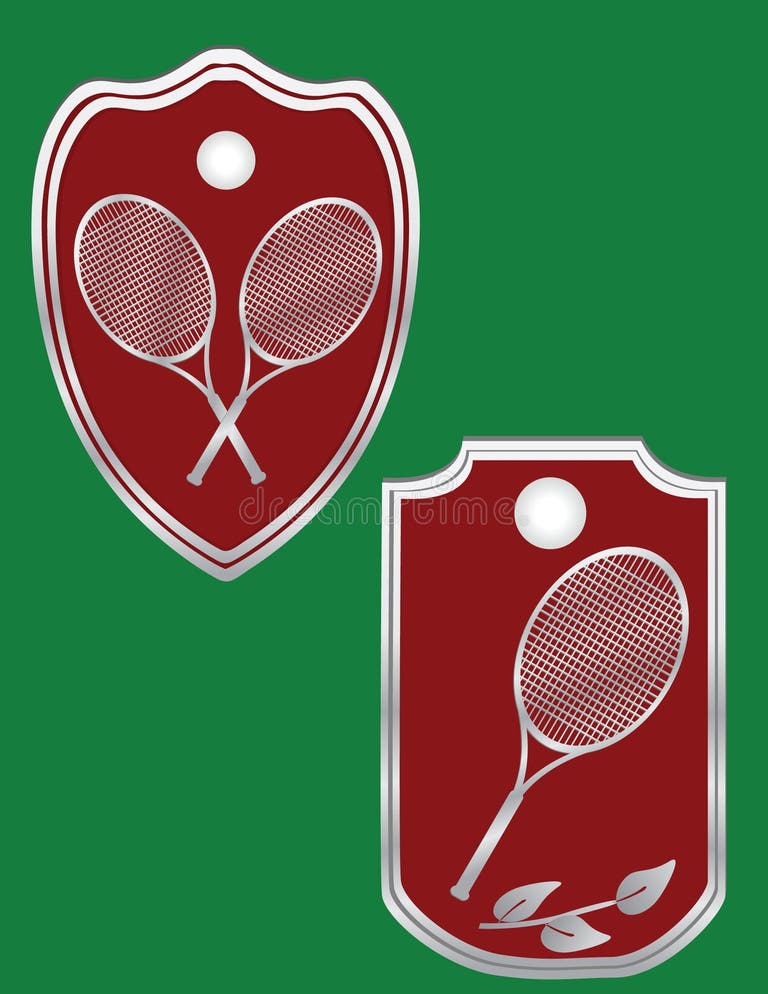 Tennis Rackets Shield Stock Illustrations – 64 Tennis Rackets Shield ...
