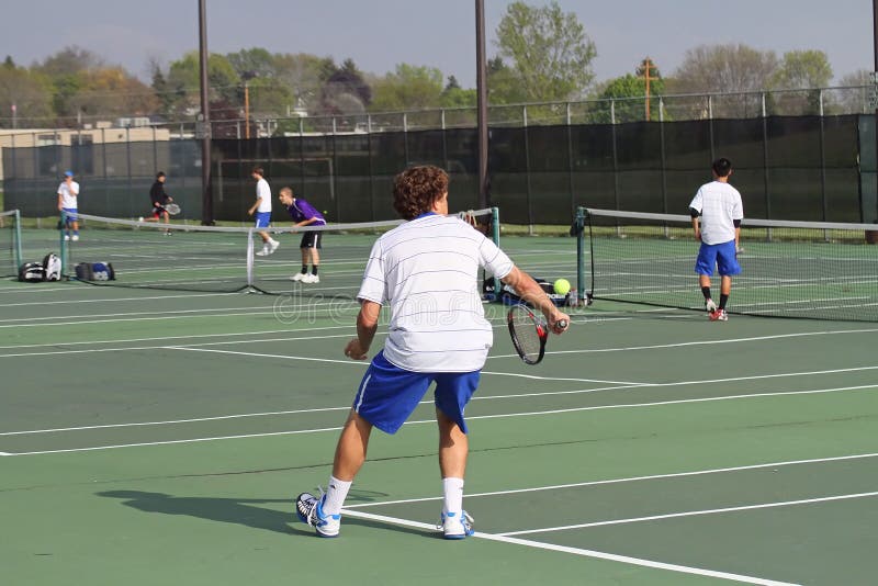 Tennis Action editorial stock photo. Image of young, determined - 24592923