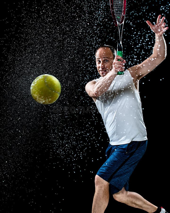 Tennis Action stock photo. Image of male, forehand, racquet - 55613726