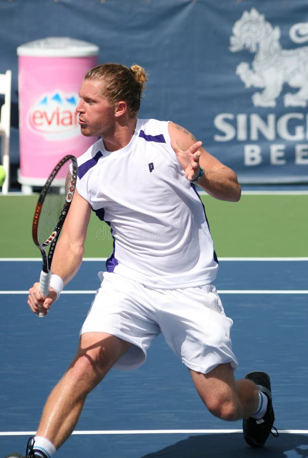 Tennis Backhand Volleys (Alex Bogomolov) Editorial Image - Image of ...