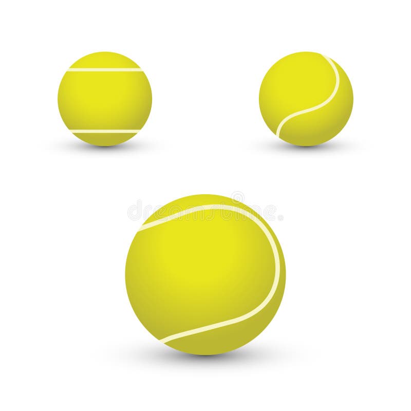 Three Tennis Balls Illustration Stock Vector - Illustration of olympic ...