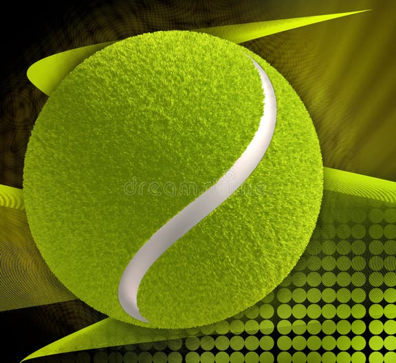 Tennis Ball on Abstract Background Stock Illustration - Illustration of ...
