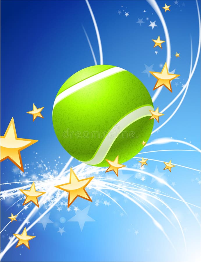 Tennis Ball on Abstract Modern Light Background Stock Illustration ...