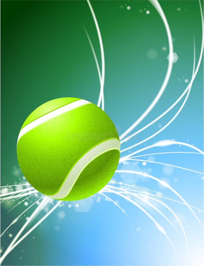 Tennis Ball on Abstract Modern Light Background Stock Illustration ...