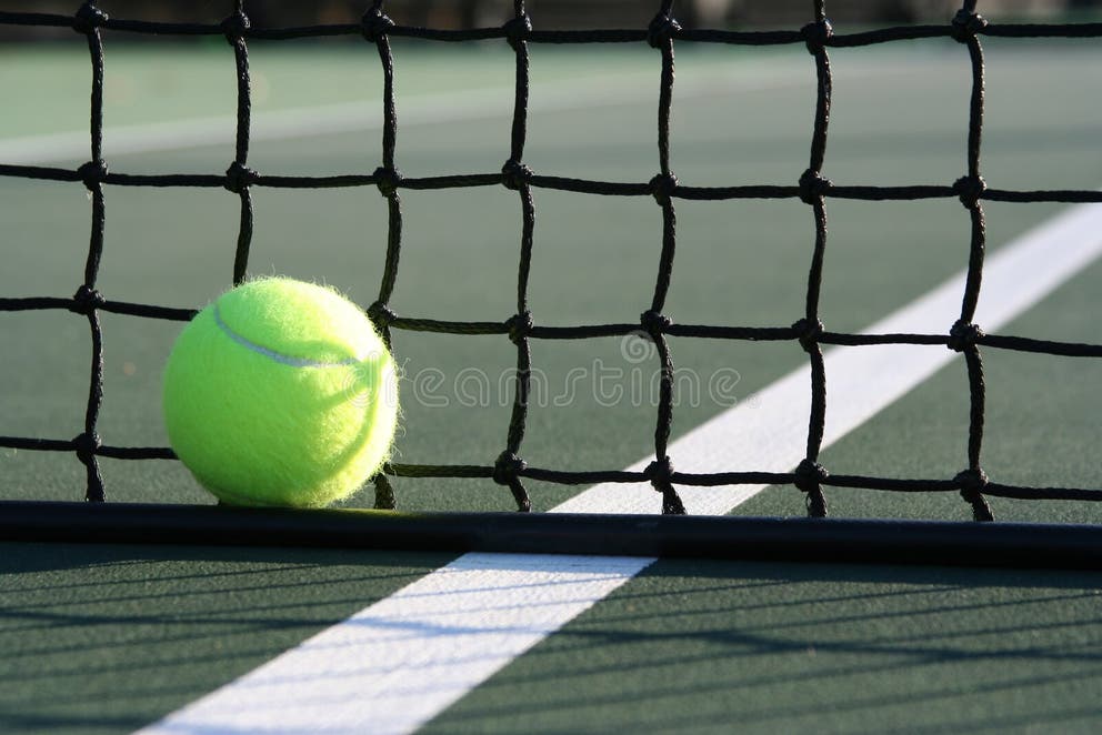 Tennis Ball Against the Net Stock Image - Image of ball, white: 8041019