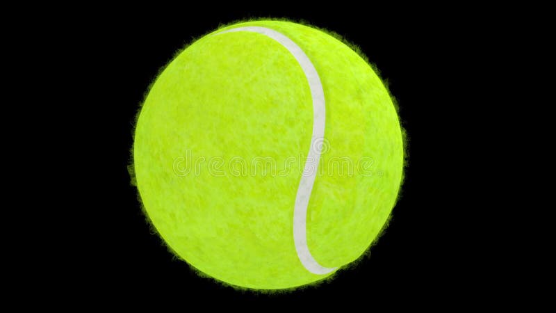 Tennis Ball Side Graphic in Epic Lighting on Black Stock Video - Video ...
