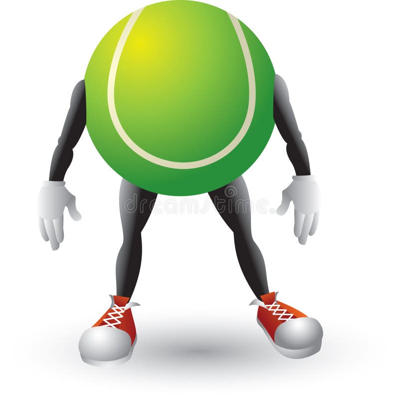 Cute Cartoon Tennis Ball Character Stock Illustrations – 3,677 Cute ...