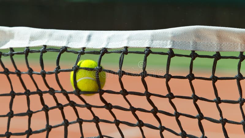 Tennis Ball Hitting the Net Stock Image - Image of activity, target ...