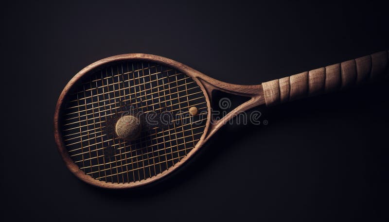Tennis Ball Hitting Old Racket, Success in Competitive Sport Generated ...