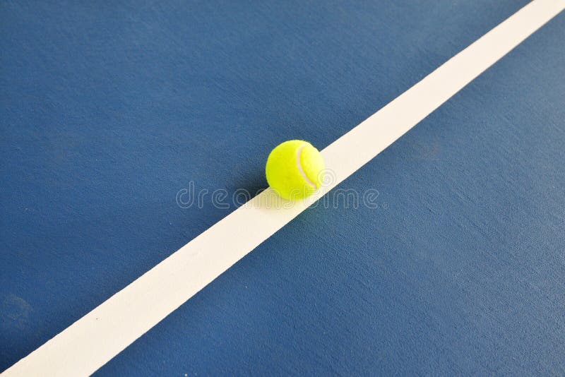 Tennis Ball Just on the Line Stock Photo - Image of outdoor, play: 6241662