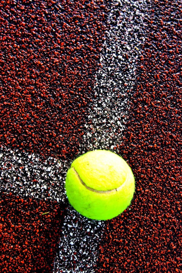 Tennis ball on a line stock image. Image of ball, line - 29934239