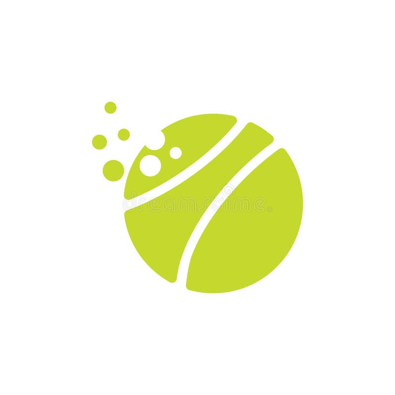 Tennis ball logo vector stock vector. Illustration of graphic - 255260333