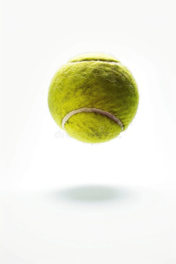 A Tennis Ball in Mid-air, Capturing the Moment of Flight Stock Photo ...